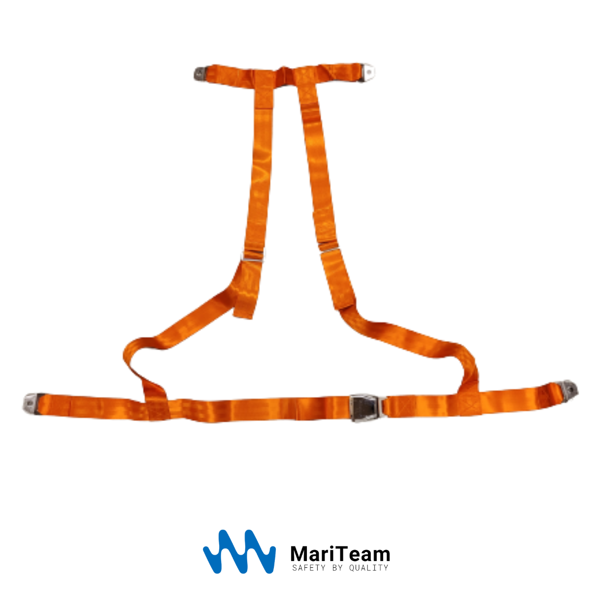 Free-Fall Lifeboat Seatbelt 4-Point – Orange Safety Harness