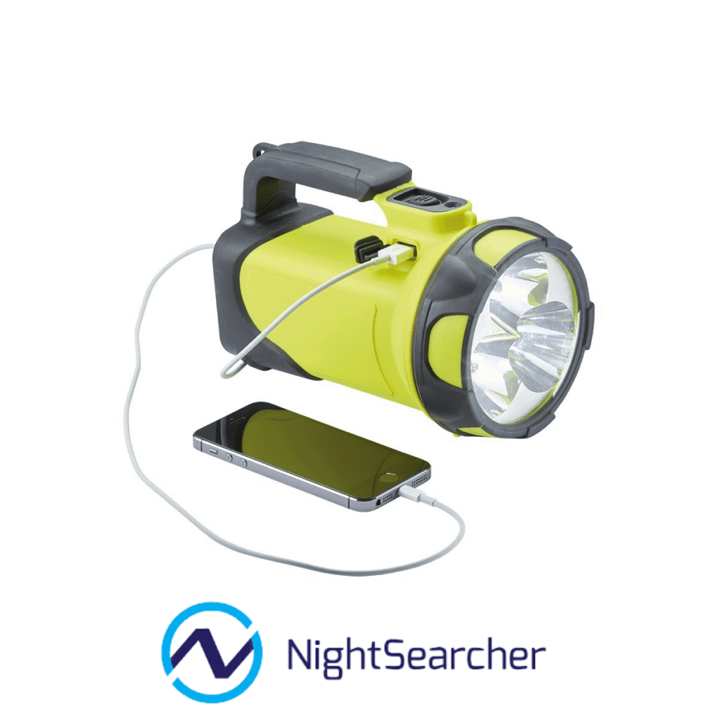 NightSearcher Trio 550 Rechargeable Search Light – Marine-Grade