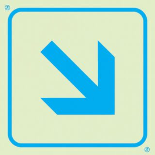 Directional arrow - 45° degree angle sign | MariTeam