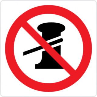 No mooring sign - prohibition sign - S 45 21 | MariTeam