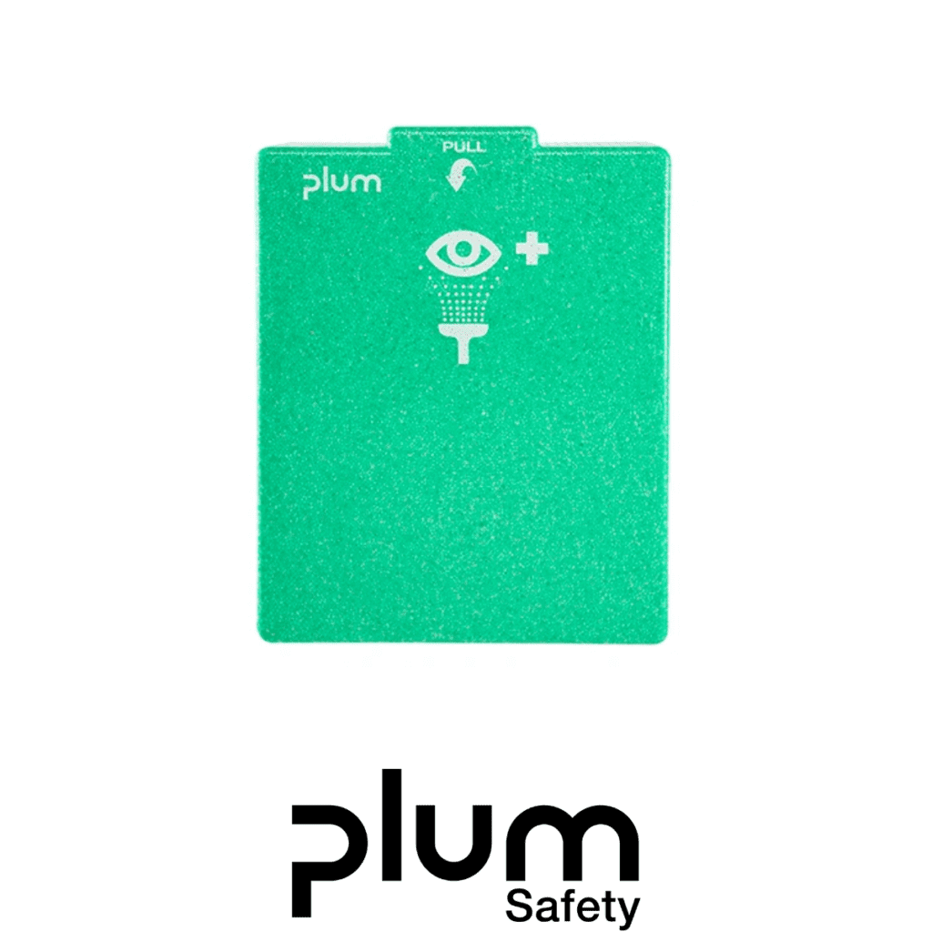 Plum Eyewash Box with 2x500 ml Bottles – Wall-Mounted Station