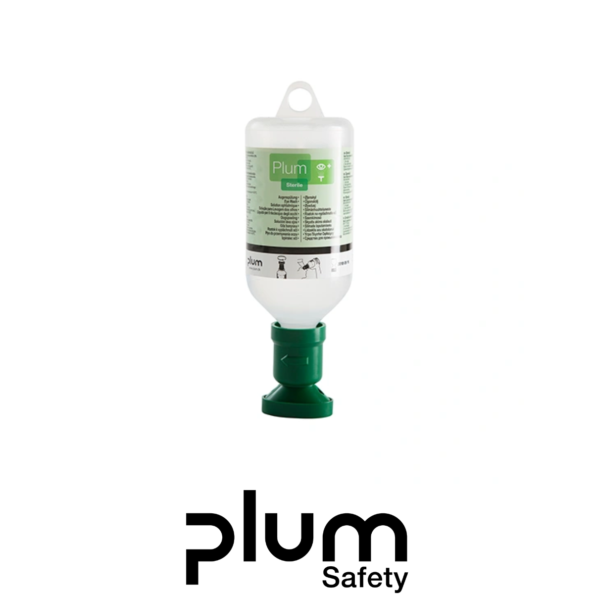 Plum Eyewash 500 ml Green – Sterile 0.9% Sodium Chloride Solution